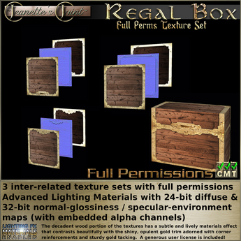 Second Life Marketplace - ~JJ~ Regal Box [Full Perm] Texture Set